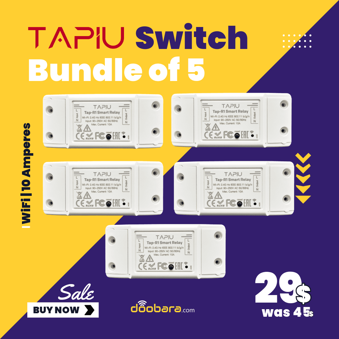 Wifi Relay bundle TAPIU TAP-R1 - https://doobara.com